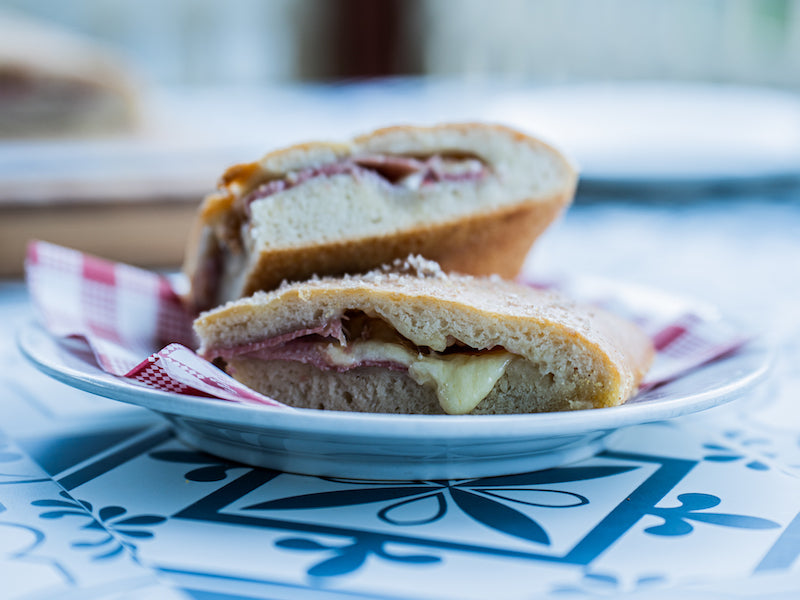 DAVID LOVETT'S HAM AND CHEESE STUFFED FOCACCIA - Salumi Australia